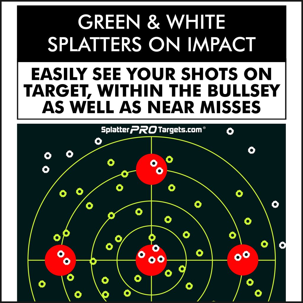 12×12 Bullseye Target - Fluorescent Targets - Splatter PRO Targets