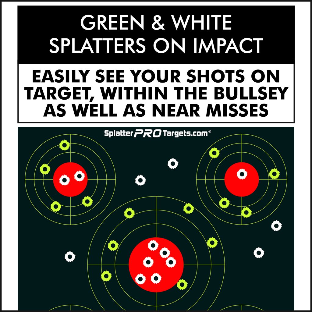 12×12 Multi Bullsey Target - Fluorescent Targets - Splatter PRO Targets