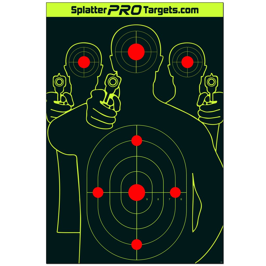 12 x 18 Multi Silhouette Target - Fluorescent Targets - Splatter PRO ...