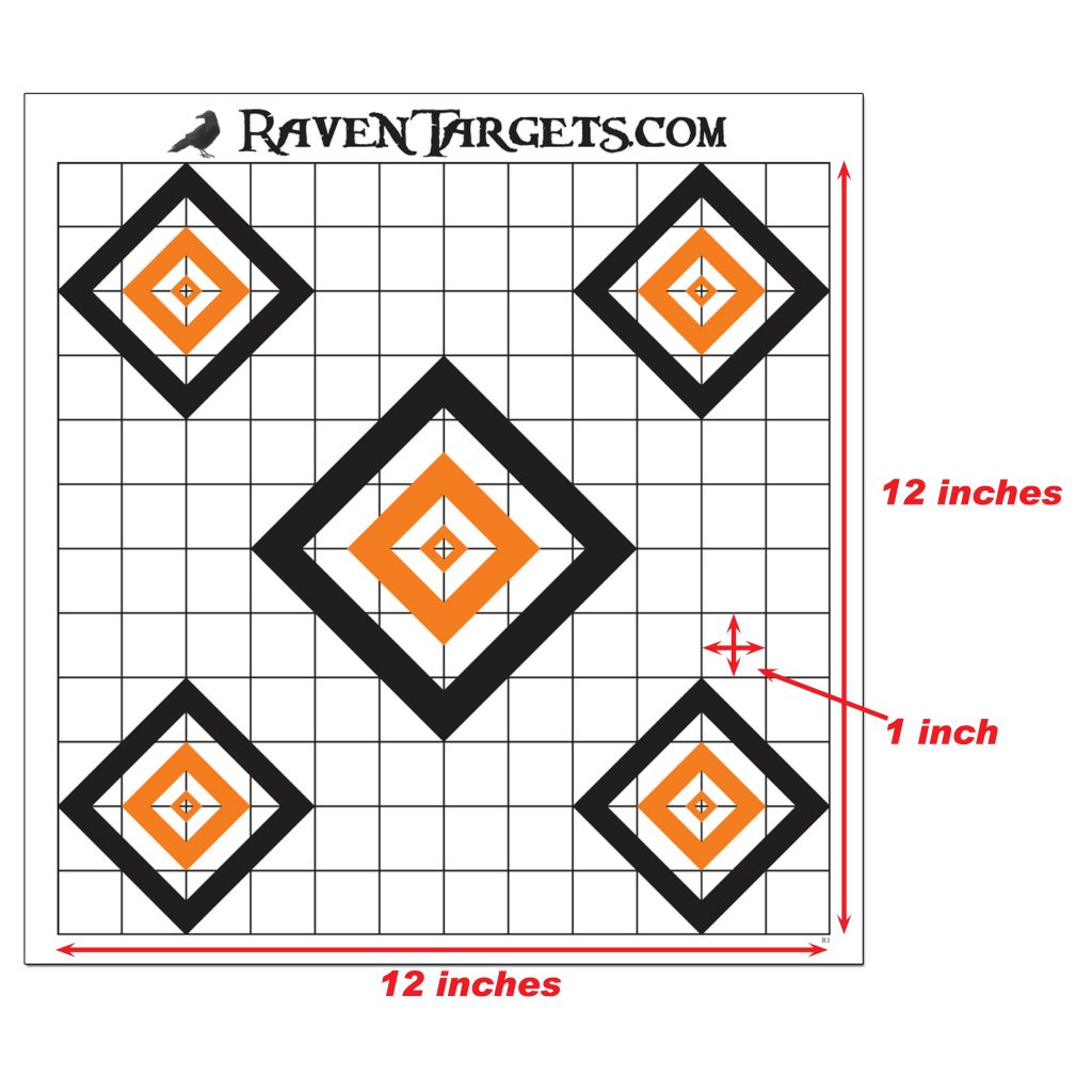 12×12 Raven Premium Paper Targets - Splatter PRO Targets