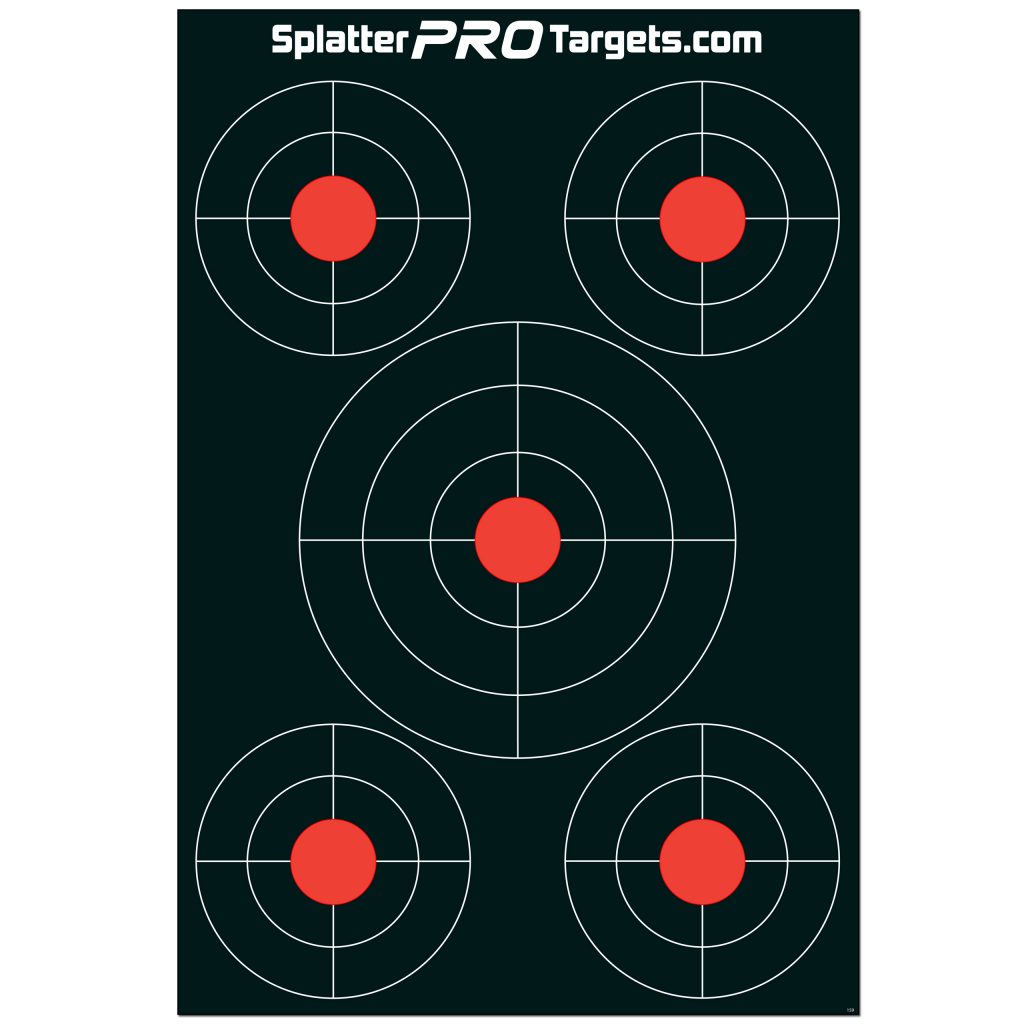 12×18 Multi Bullseye Target - Red and Black Targets - Splatter PRO Targets
