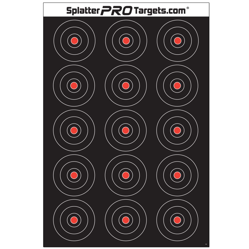 12×18 – 15 Up Bullseye Target - Red and Black Targets - Splatter PRO ...