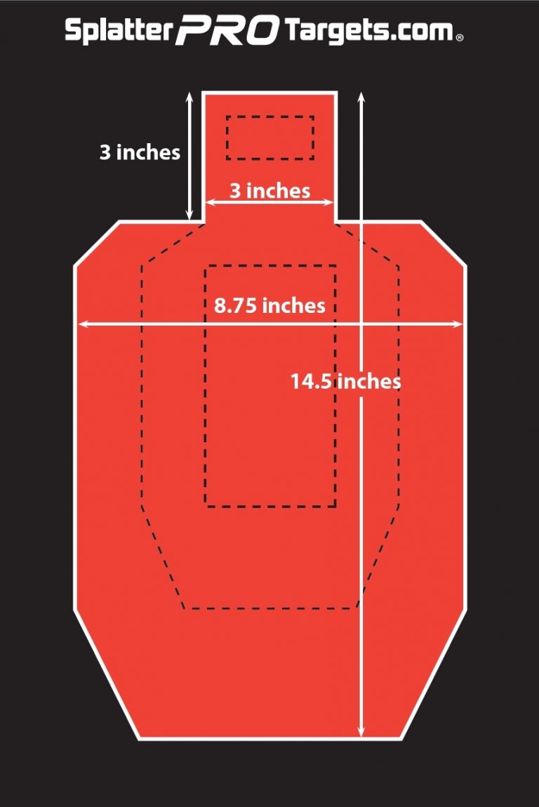 12×18 IPSC Style Target - Red and Black Targets - Splatter PRO Targets