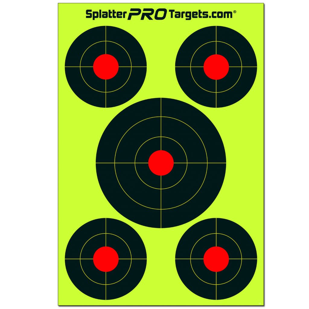 12 x 18 Multi Bullseye Target - Fluorescent Targets - Splatter PRO Targets