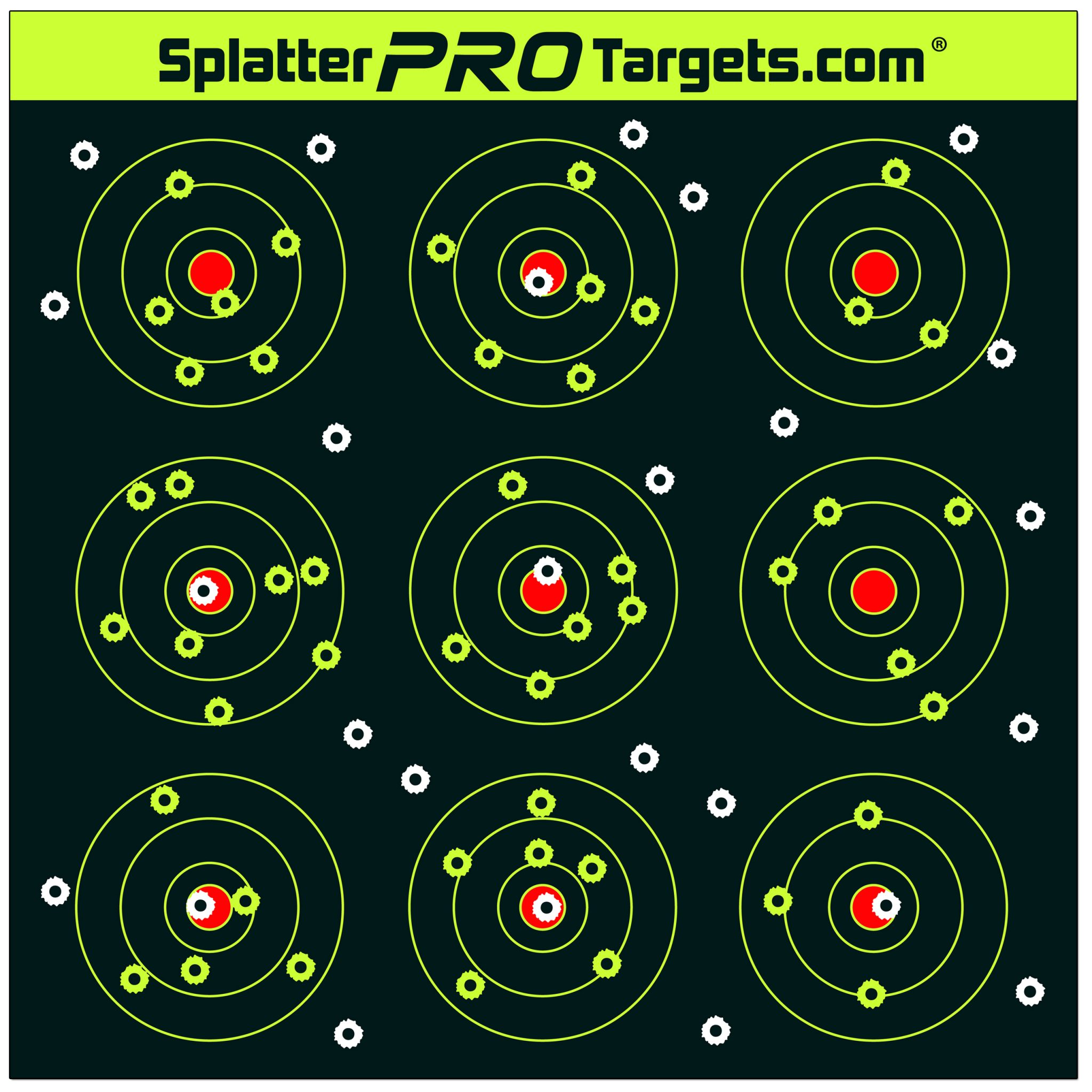 Fluorescent Shooting Splatter Targets - Splatter PRO Targets